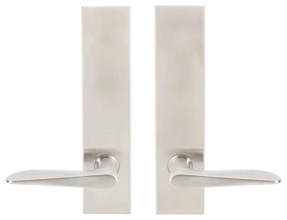 Ecco Lever, Tubular Passage, Satin Stainless Steel, 2-3/4" Backset ...