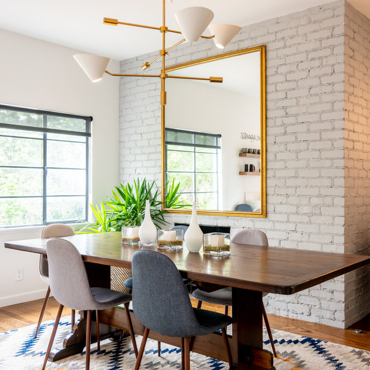 75 Beautiful Dining Room with Brick Walls Ideas and Designs - January ...
