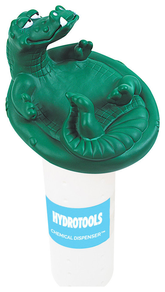 17" Green Alligator Floating Pool Chlorine Dispenser - Modern - Pool ...
