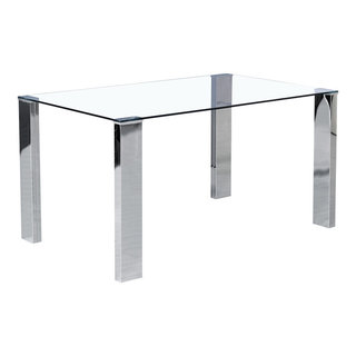 Contemporary Glass Rectangle Dining Table - Contemporary - Dining ...