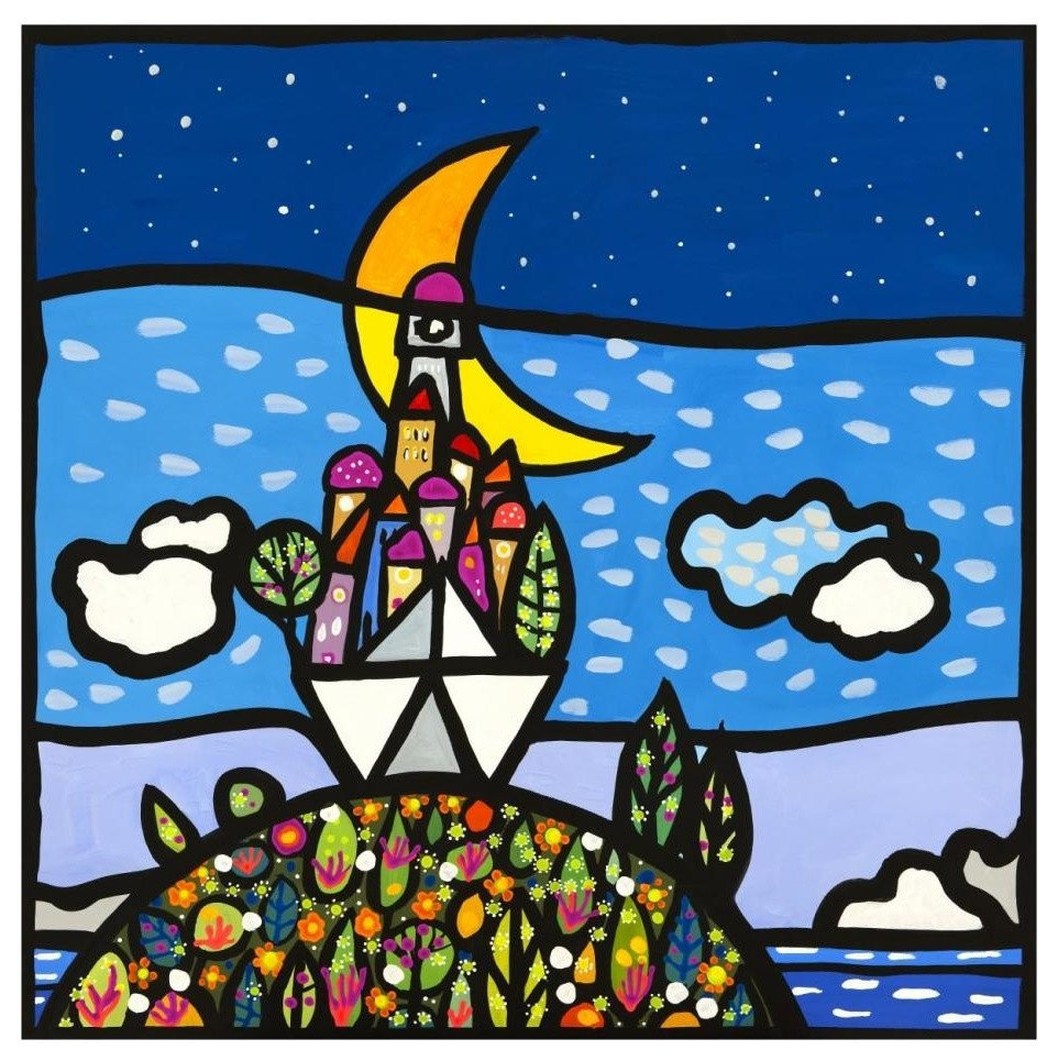 "Barca sulla collina" Digital Paper Print by Wallas, 20"x20", 26"x26 ...