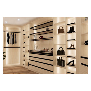 Walk In Closet; Design and Built - Modern - Wardrobe - DC Metro - by Moda Kitchen and Bath ...