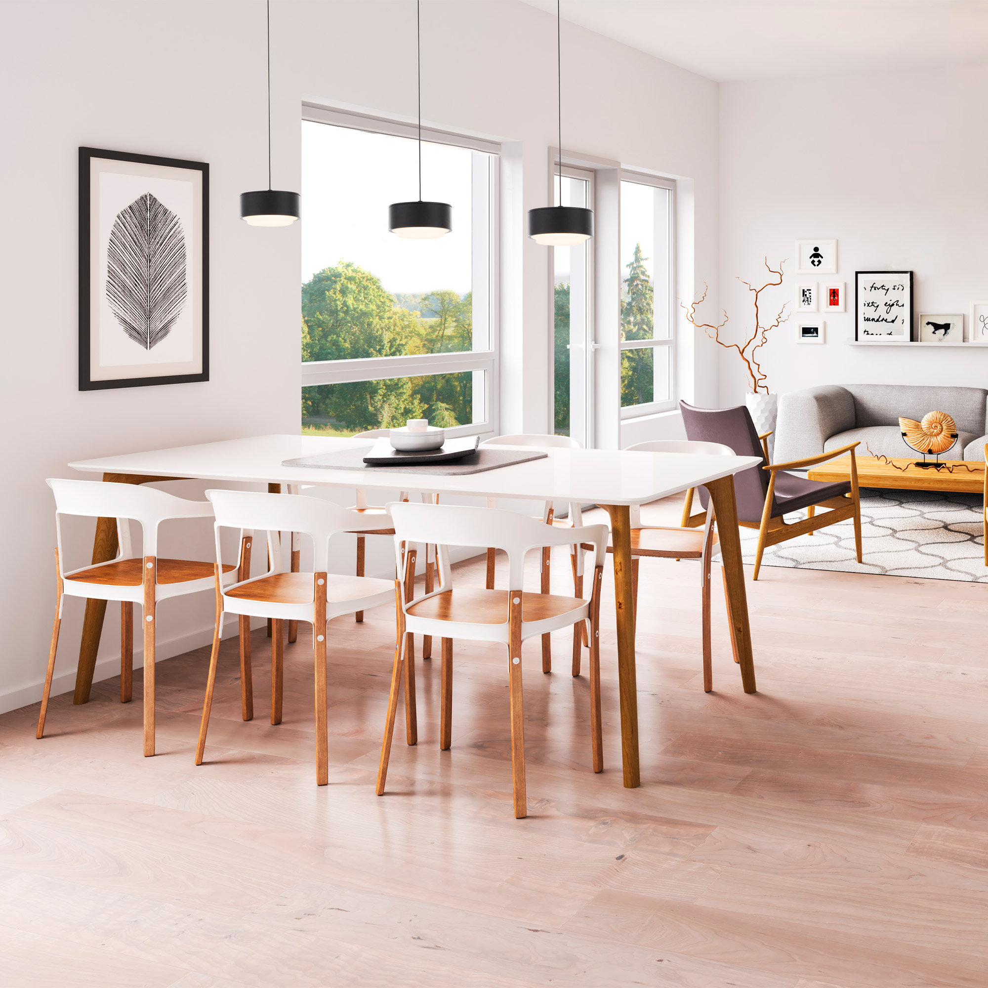 Ohm 6" LED Pendant 3000K, Black - Transitional - Pendant Lighting - by Buildcom | Houzz