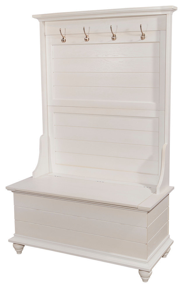 White Hall Tree - Traditional - Hall Trees - by Buildcom | Houzz