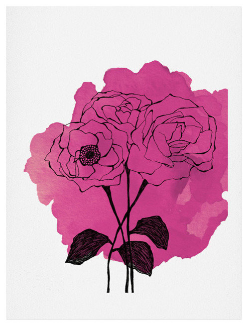 Deny Designs Morgan Kendall Pink Spray Roses Art Print, 18x24 (Printed ...