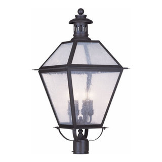 4 Light Outdoor Post Top Lantern in Farmhouse Style - 15 Inches wide by ...