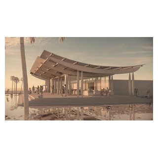 Inverted Curved Roof Pavilion - Waterfront Architecture - Tropical ...