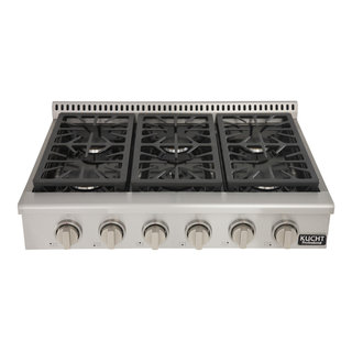 Pro Style 36" Stainless Steel Gas Range Top With Sealed Burners ...