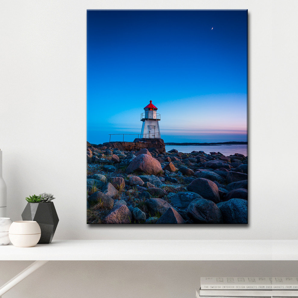 Ready2HangArt 'Lighthouse' Wrapped Canvas Wall Decor, 20"x30" - Beach ...