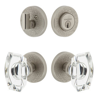 Circolo Leather Rosette, Stella Crystal Knob And Deadbolt, 2.375 ...