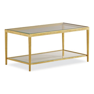 Jinx Brass Rectangle Cocktail Table - Contemporary - Coffee Tables - by ...