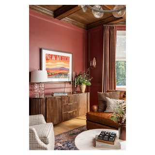Moody Parlor in Deep Clay Color Palette Warm Cozy Sophisticated ...