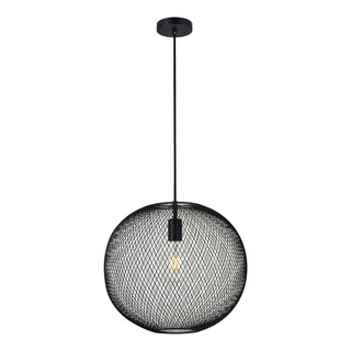 Keller 1 Light Pendant, Black - Industrial - Pendant Lighting - by ...