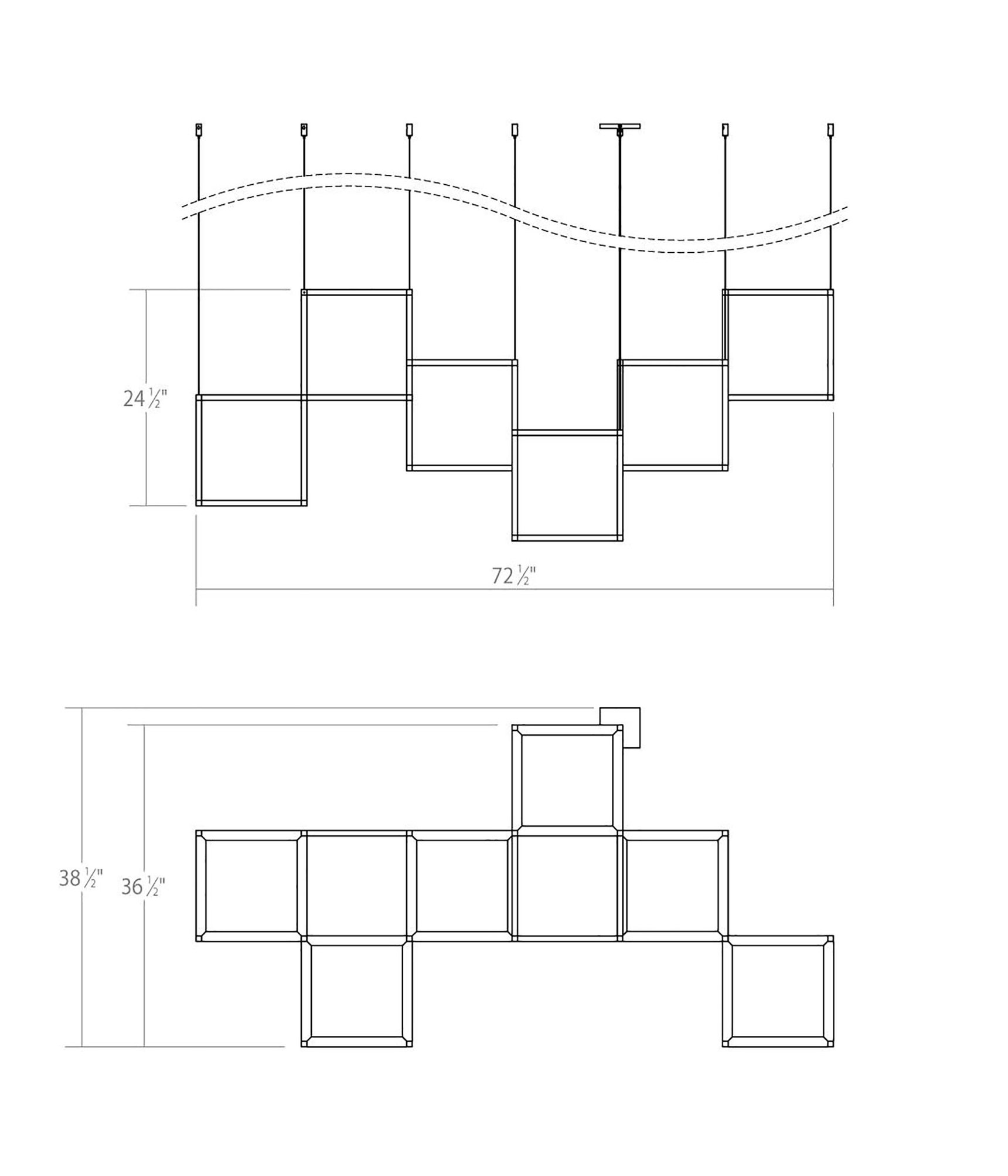 Cubix 6-Light LED Pendant, Satin Black - Modern - Pendant Lighting - by ...