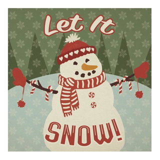 "Retro Christmas VII Let It Snow" Digital Paper Print by Janelle Penner ...