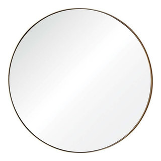 Hawthorne Collections Round Decorative Mirror in Gold - Contemporary ...