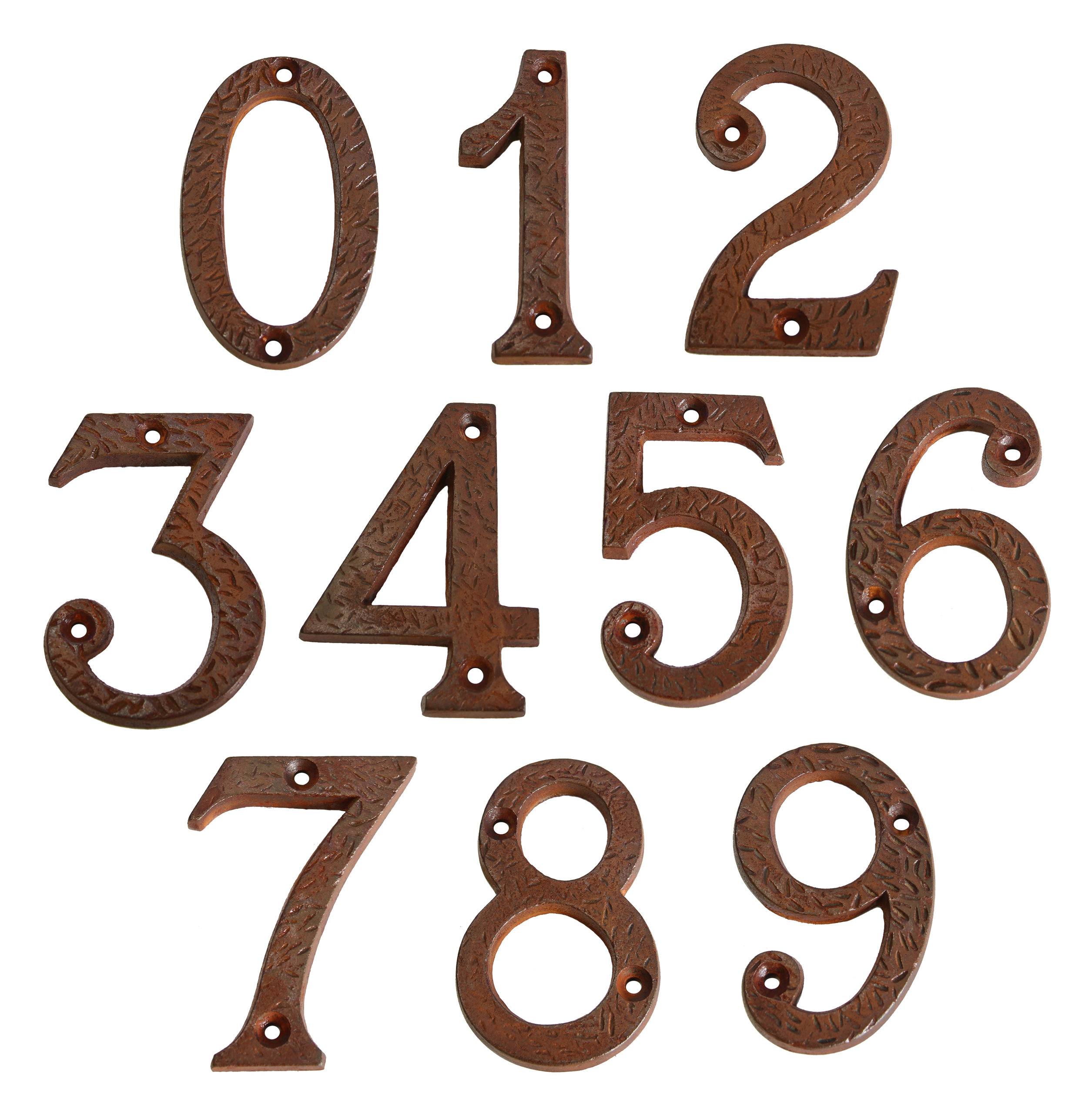 RCH Hardware Iron Rustic Country House Number, 3-Inch, Various Finishes ...