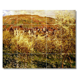 Claude Monet Country Painting Ceramic Tile Mural #75, 21.25" Wide x 17 ...