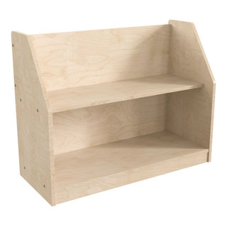 Natural 2 Tier Display Shelf - Transitional - Display And Wall Shelves ...