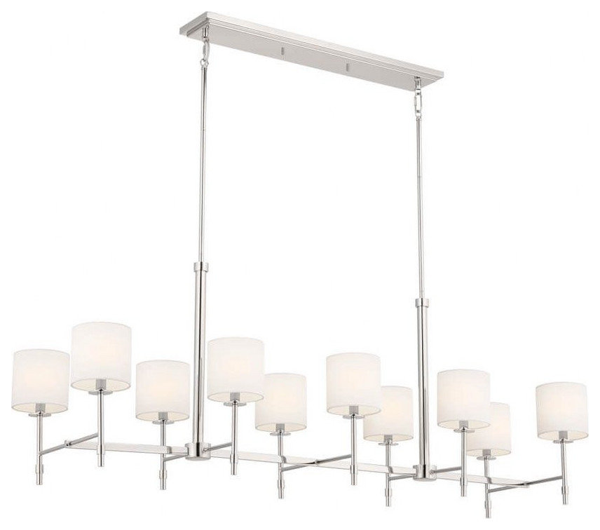 10 Light Chandelier In Traditional Style-21 Inches Tall and 17 Inches ...