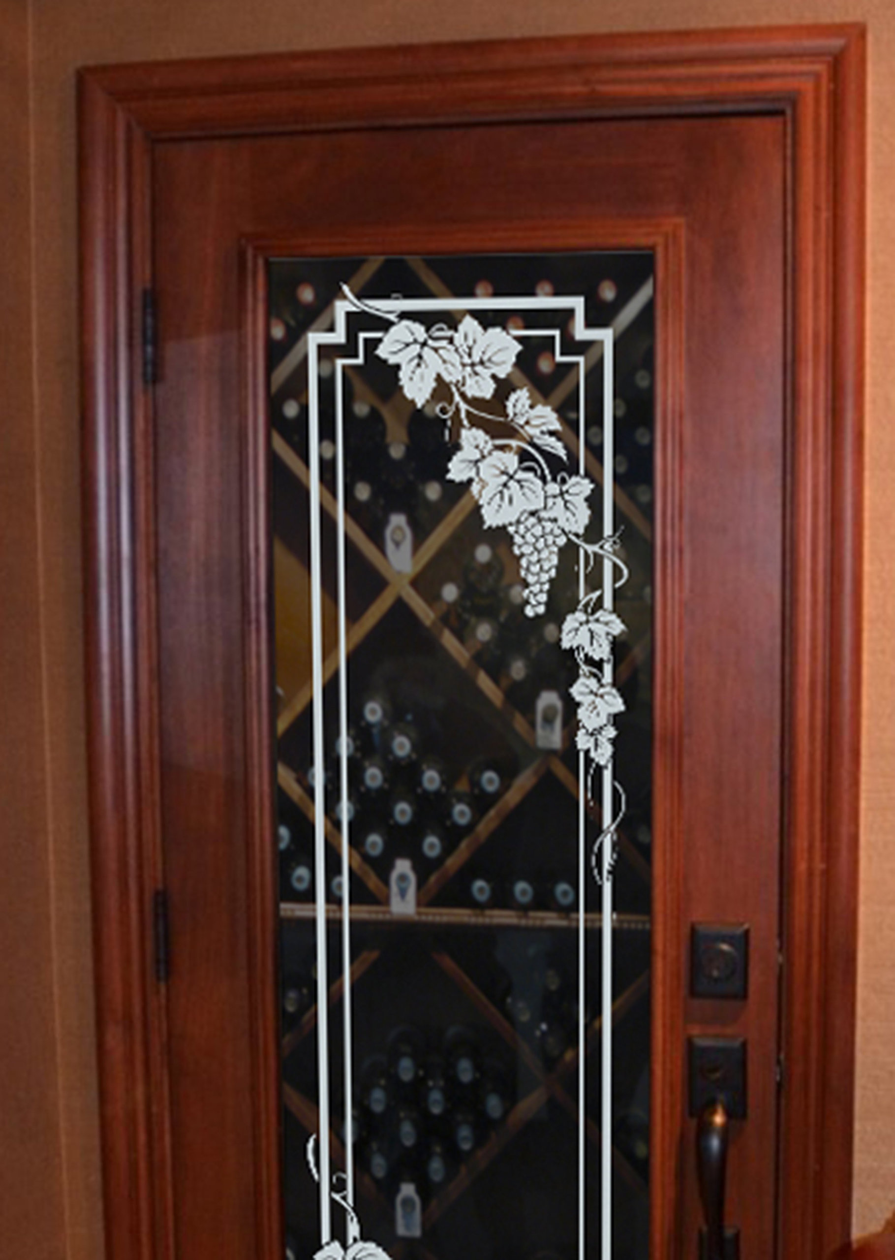 Wine Door - Vineyard Grapes Cascade - Primed - 28" x 80" - Book/Slab ...