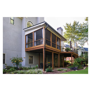 Ground level screened porch - Porch - Atlanta - by Atlanta Decking ...