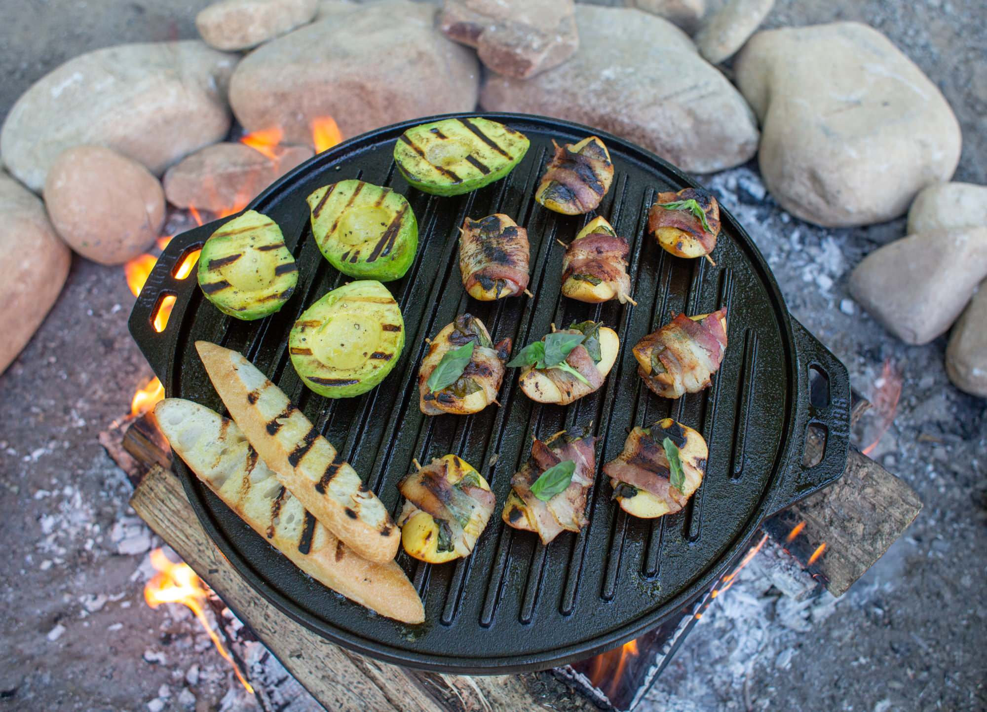 Lodge Cast Iron 14 Inch Cook-It-All Set with Bail Hooks - Transitional ...