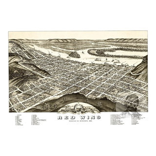 Old Map of Red Wing Minnesota 1880, Vintage Map Art Print, 12"x18 ...