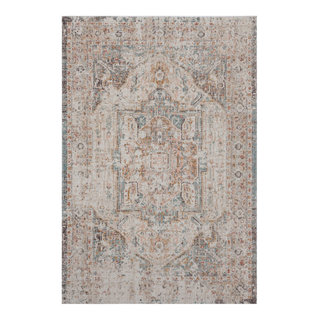 Faded Turkish Woven Indoor Outdoor Rug, 7'9"x9'9" - Contemporary ...