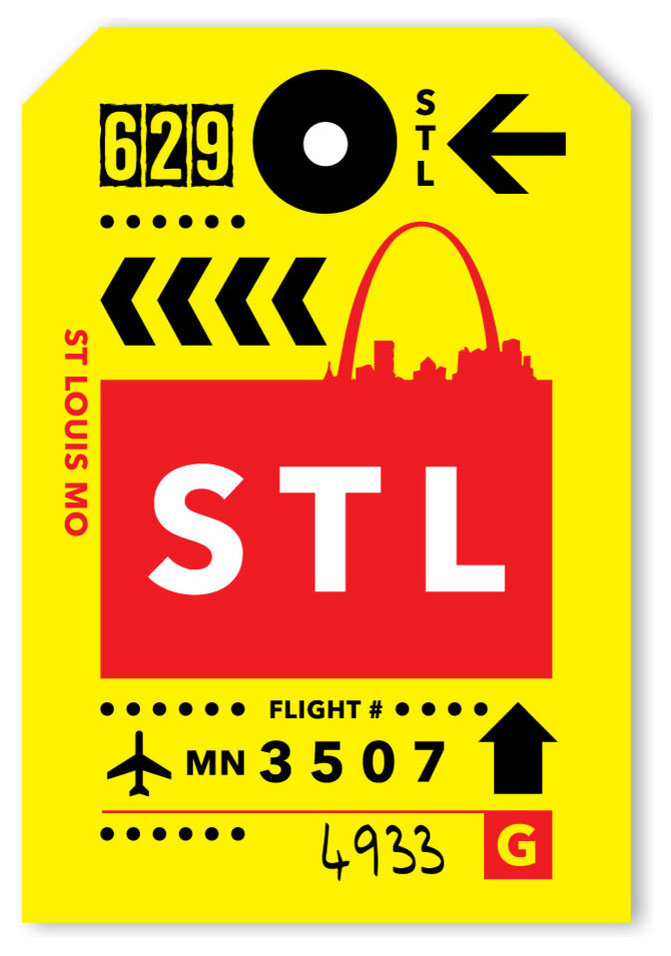 Begsonland Airport Tags STL Wall Decal, 32"x48" - Contemporary - Wall ...