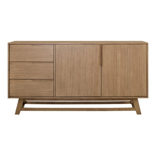 Mid-Century Modern Wood Sideboard, Dining Storage Cabinet,Fully ...