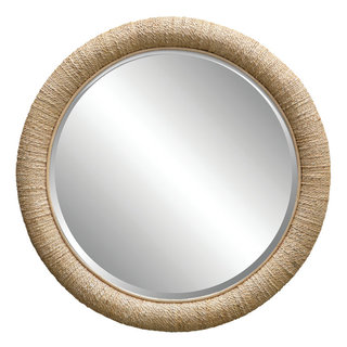 Mariner Natural Round Mirror - Tropical - Wall Mirrors - by Ownax | Houzz