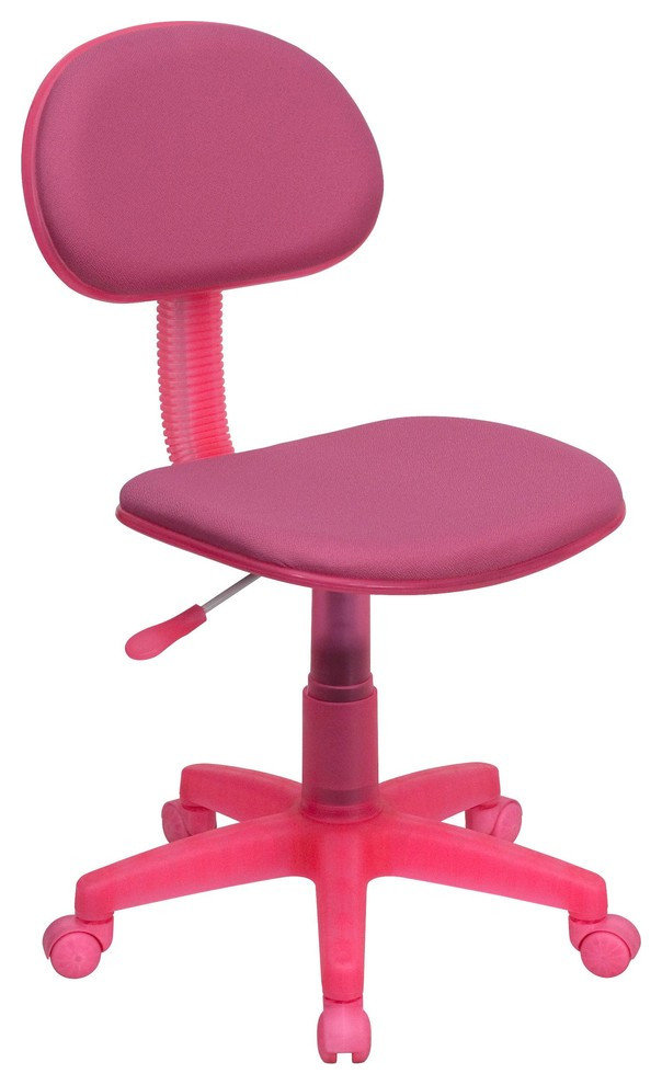 Pink Fabric Swivel Task Office Chair - Contemporary - Kids Chairs - by ...