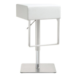 Seville White Steel Barstool - Contemporary - Bar Stools And Counter ...