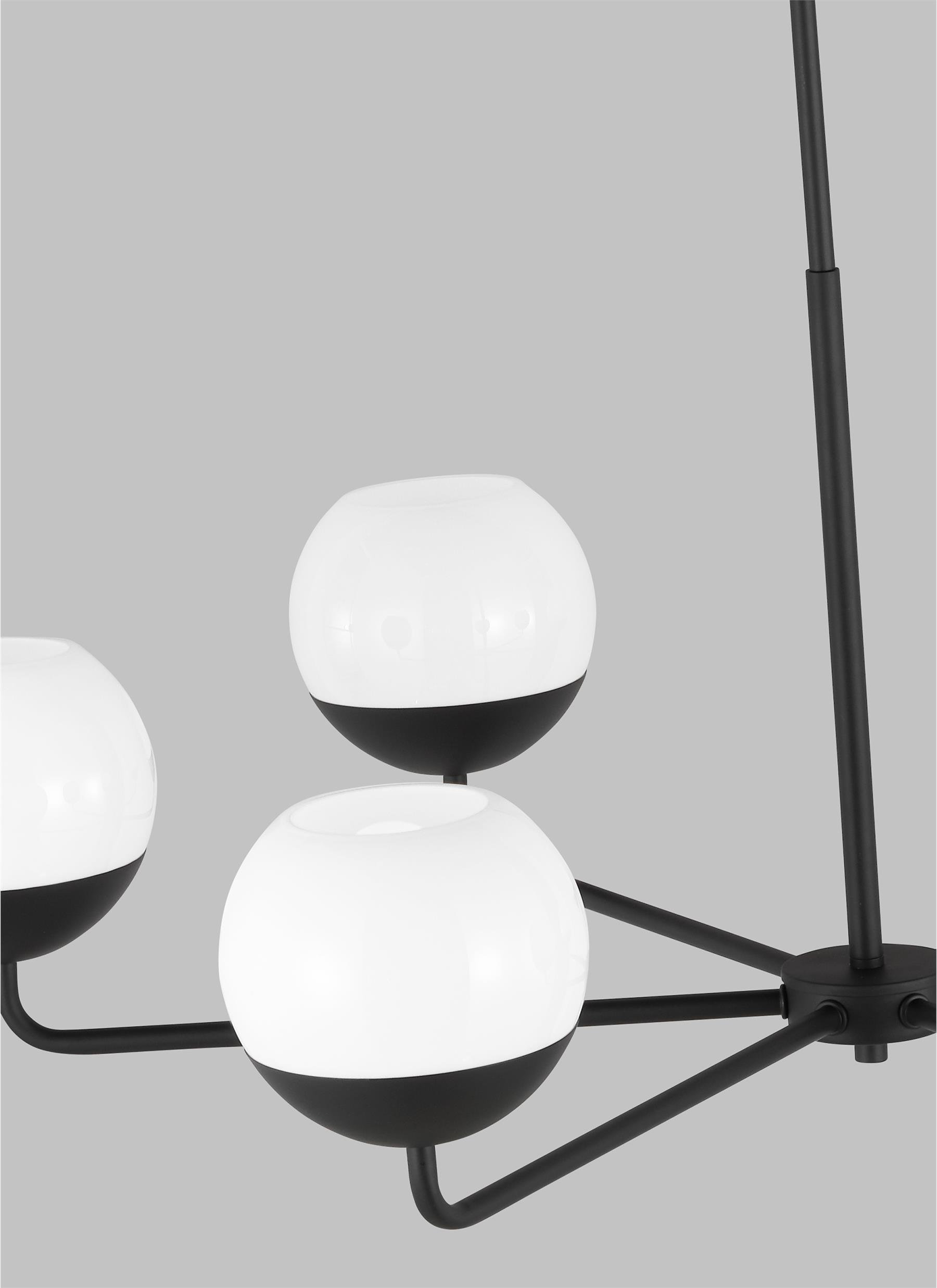 Alvin Six Light Chandelier, Midnight Black - Midcentury - Chandeliers ...