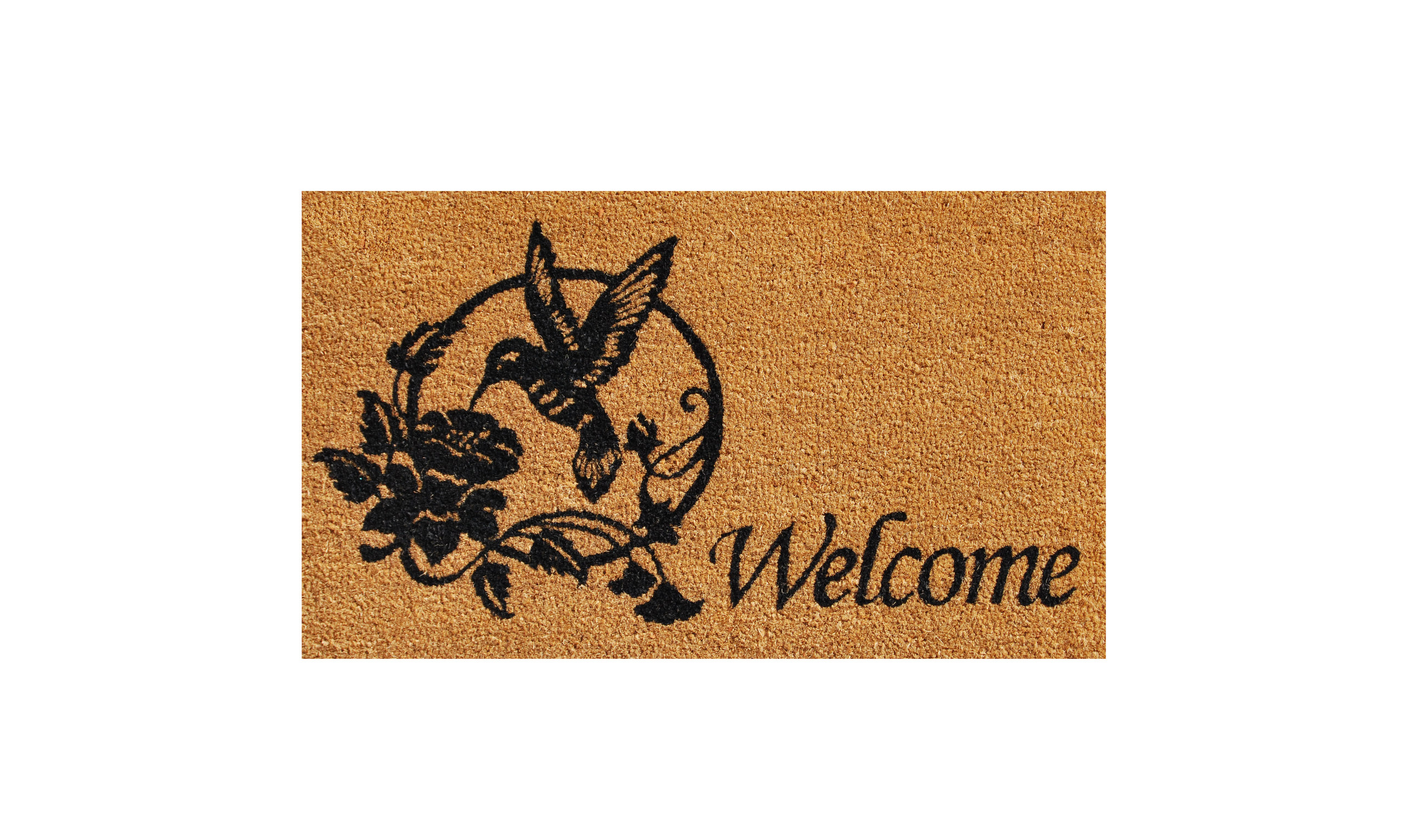 Hummingbird Welcome Doormat - Tropical - Doormats - by Home & More | Houzz