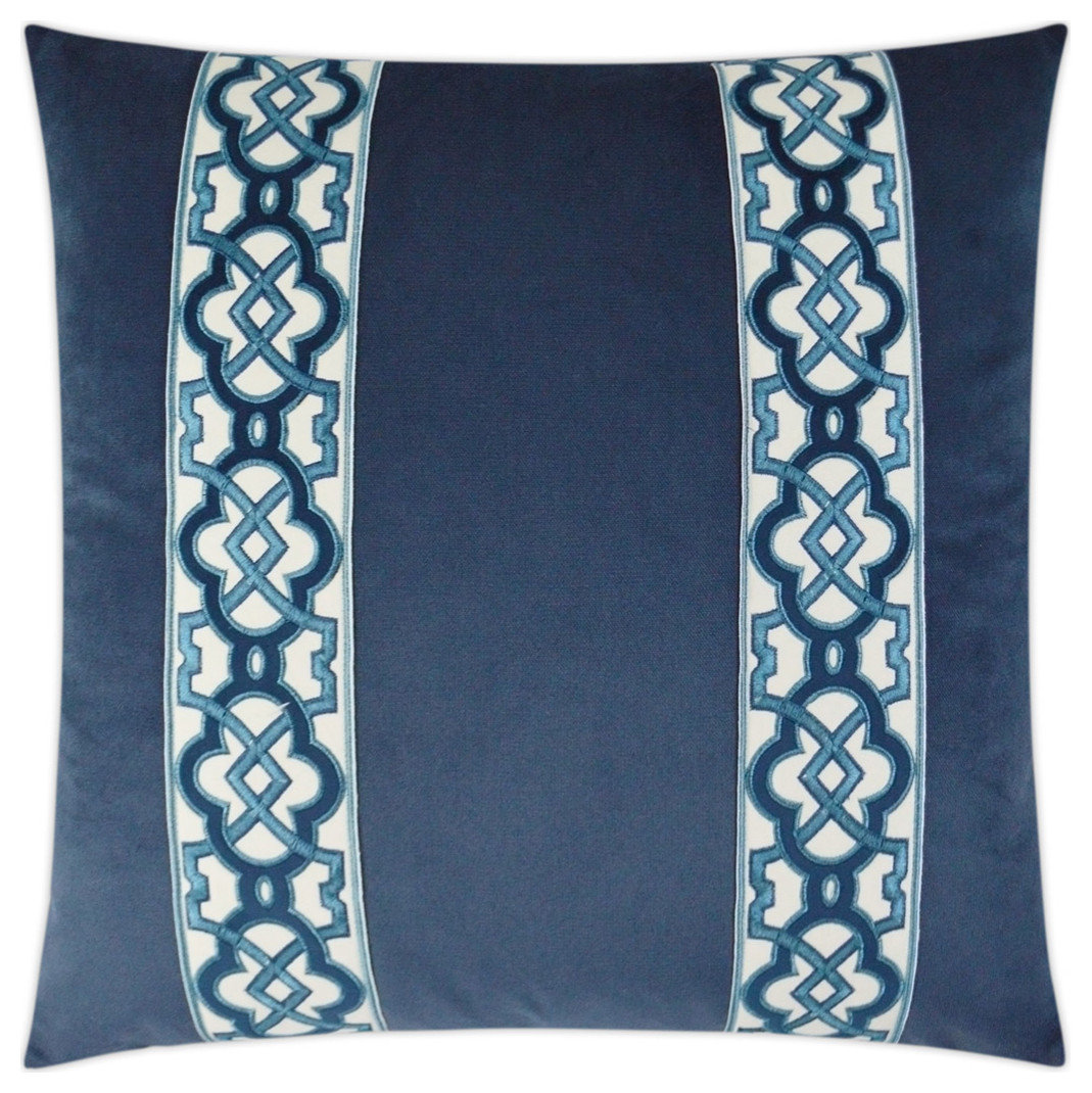 Athenee Pillow - Azure, 24" x 24" - Contemporary - Decorative Pillows ...