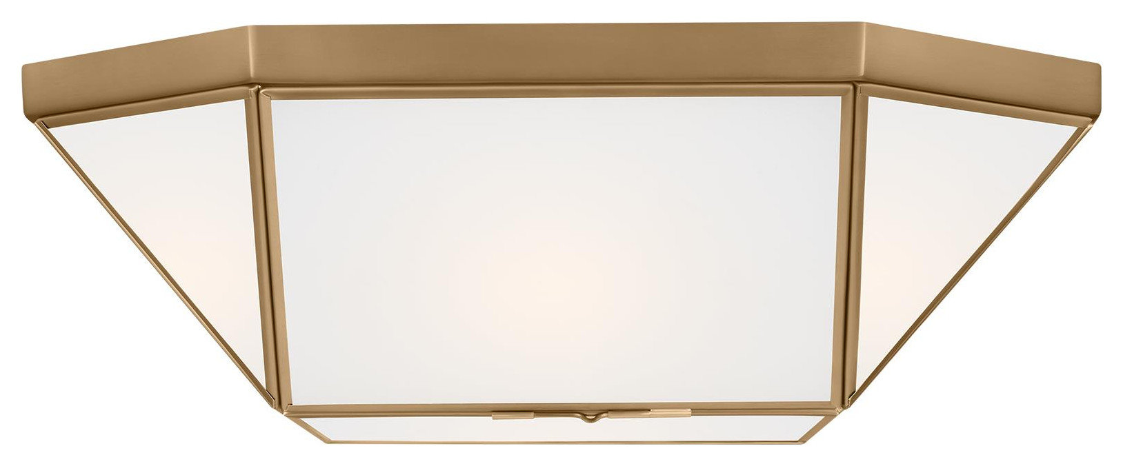 Morrison Two Light Ceiling Flush Mount, Satin Brass - Transitional ...