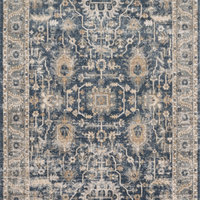 Loloi Teagan Tea-03 Vintage and Distressed Rug, Denim and Pebble, 6'7 ...