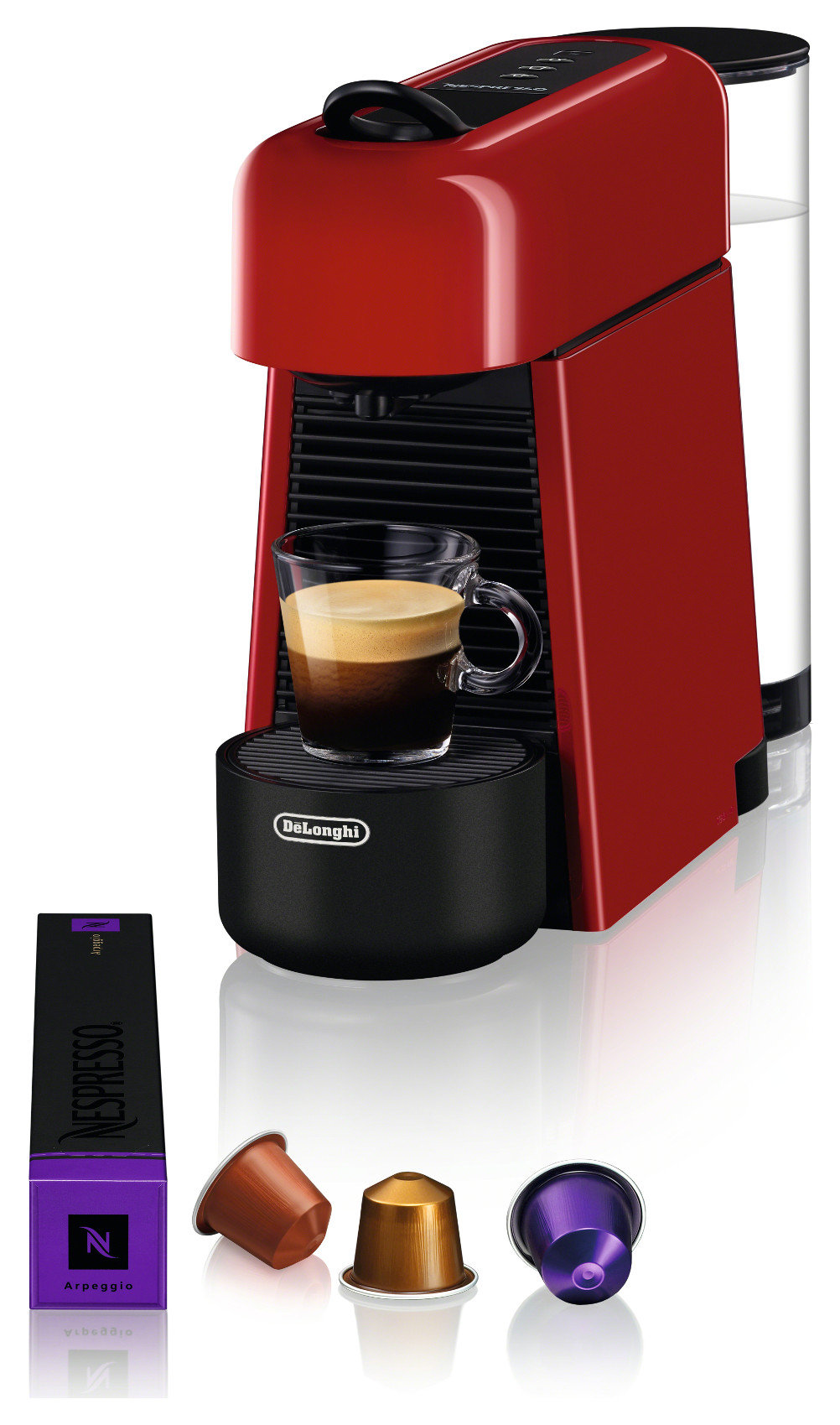 De'Longhi Nespresso Essenza Plus Red Espresso Machine - Transitional ...