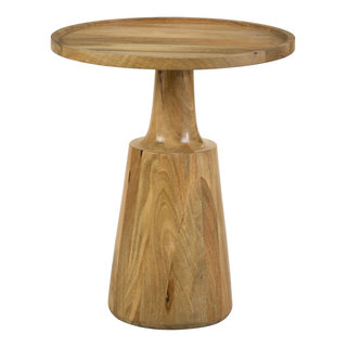 Ixia Round Accent Table Side Table Brown - Transitional - Side Tables ...