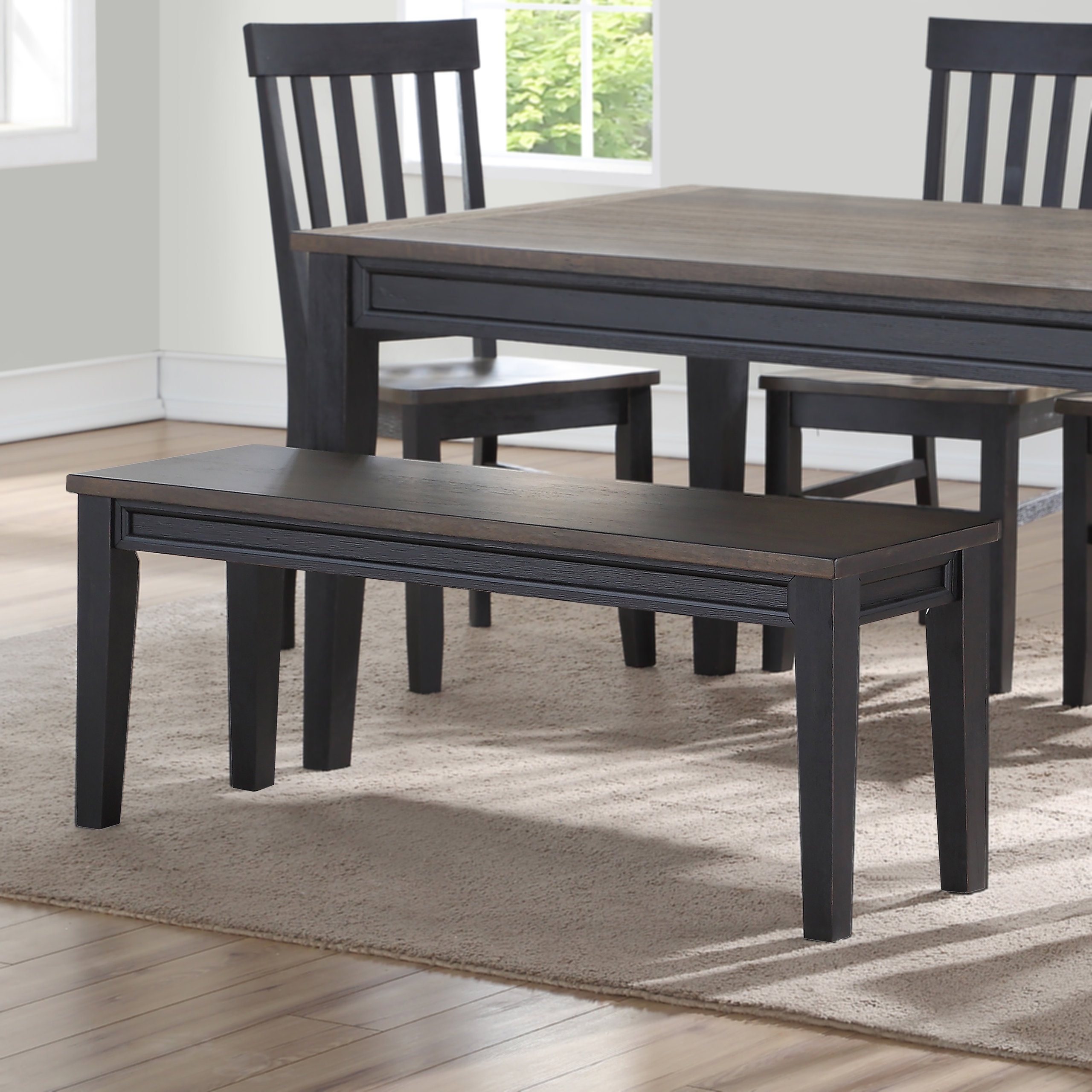 Raven Noir Bench - Transitional - Dining Benches - by Steve Silver | Houzz