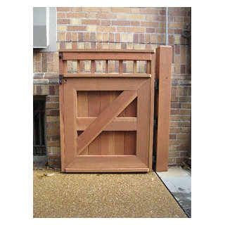 Custom Cedar Side Gate - Gate Open - Rustic - Columbus - by Coastal ...