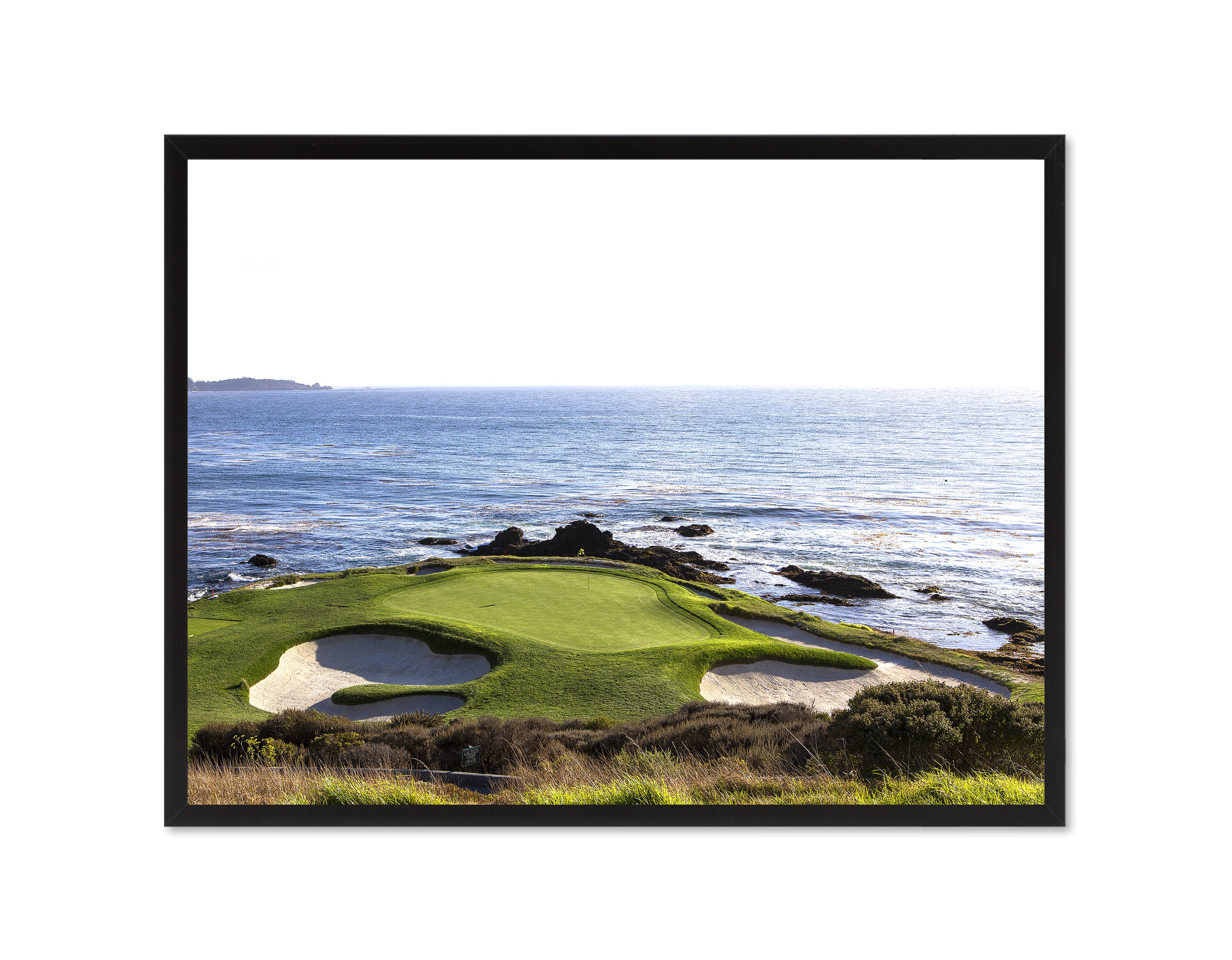 Pebble Beach Golf Course Photo Print on Canvas with Picture Frame, 22 ...