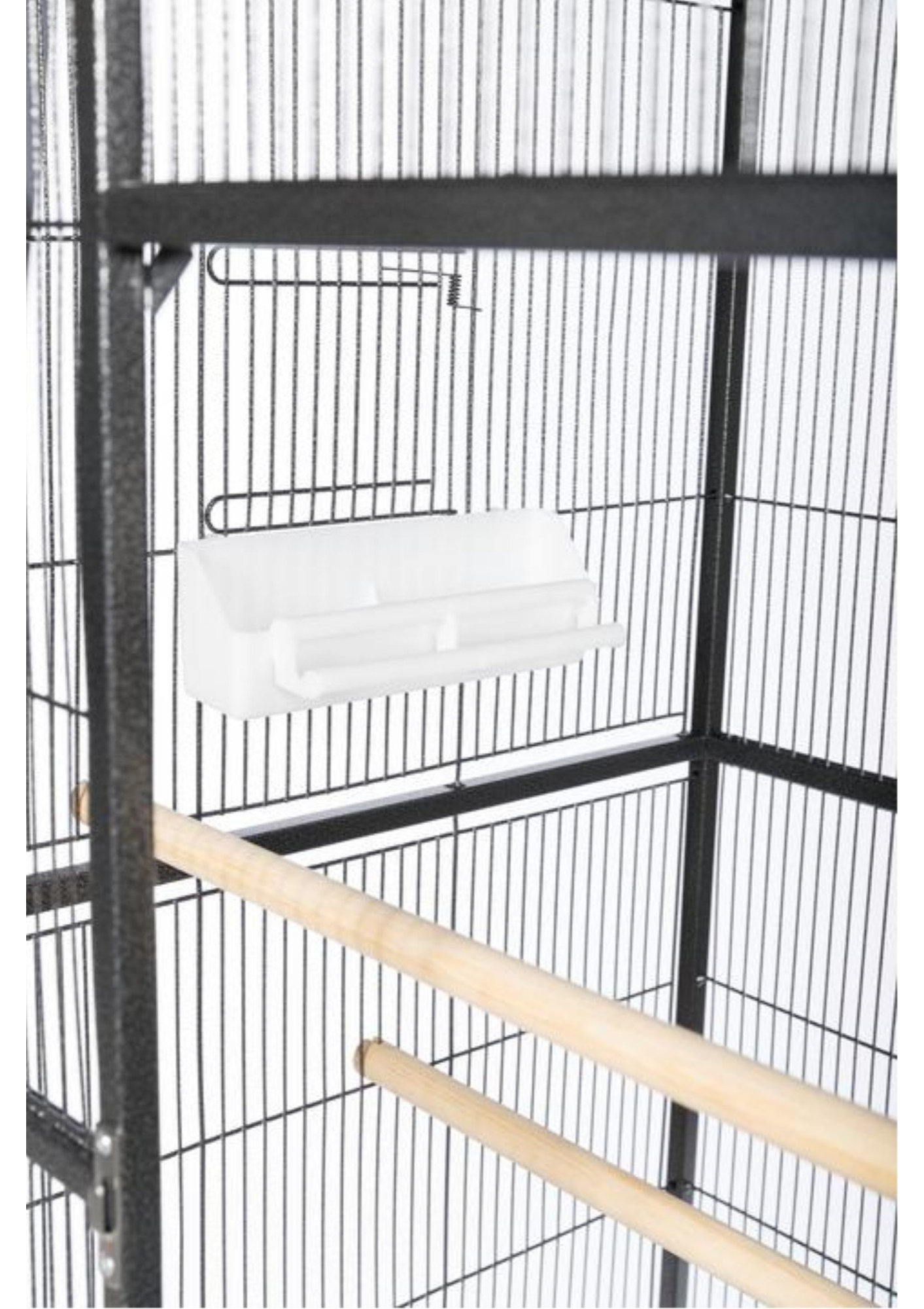 Powder-coated steel construction Flight Cage With Stand, Black - Small ...
