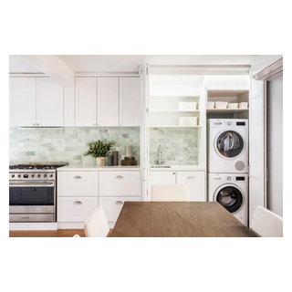Washing Machine & Condenser Dryer Stack - Modern - Laundry Room ...