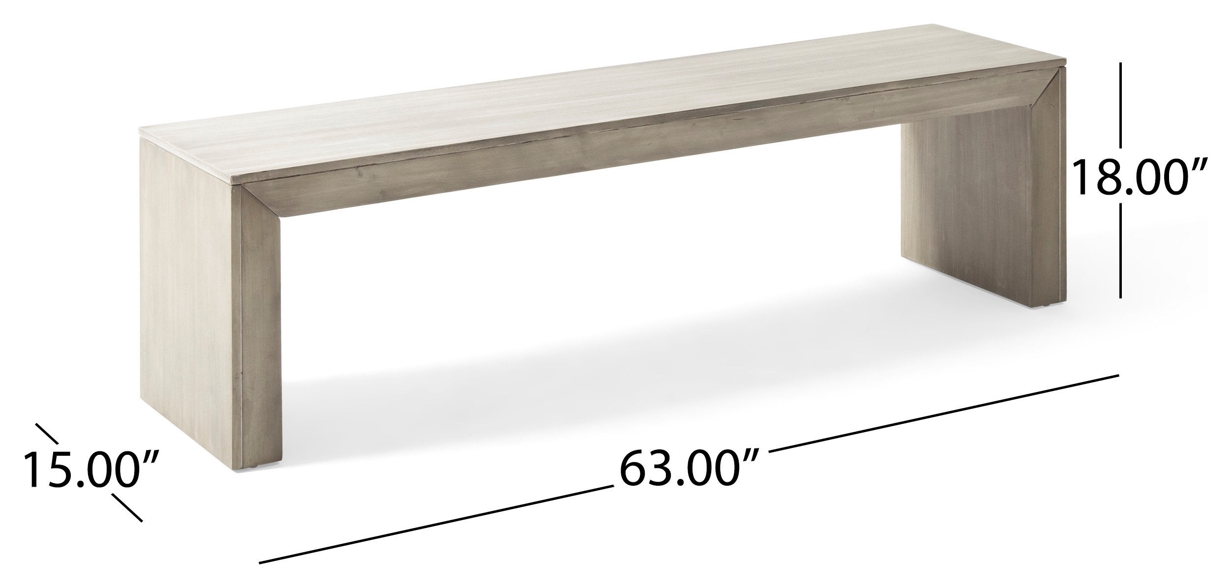 Hyde Farmhouse Acacia Wood Dining Bench - Farmhouse - Dining Benches ...