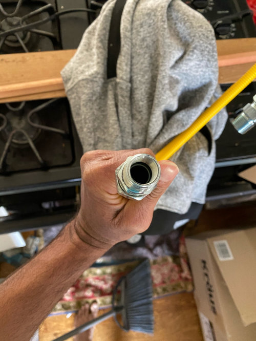 gas pipe for slide in range modification questions