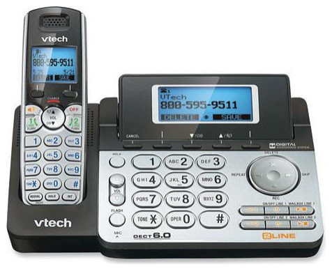 DS6151-2 Two-Handset Two-Line Cordless Phone with Answering System ...