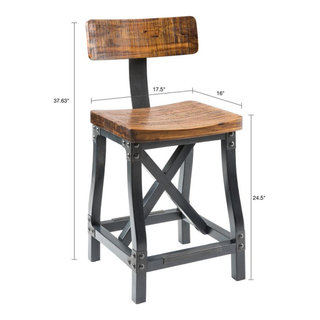 Amber Wood Frame Counter Stool, Belen Kox - Contemporary - Bar Stools ...